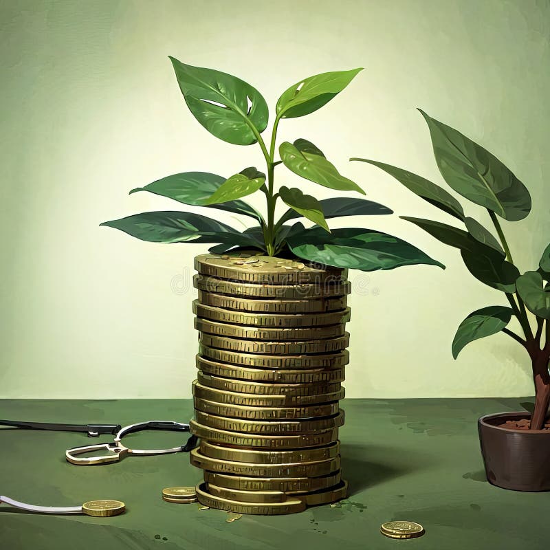 Money in the Pot AI Generated Stock Illustration - Illustration of ...