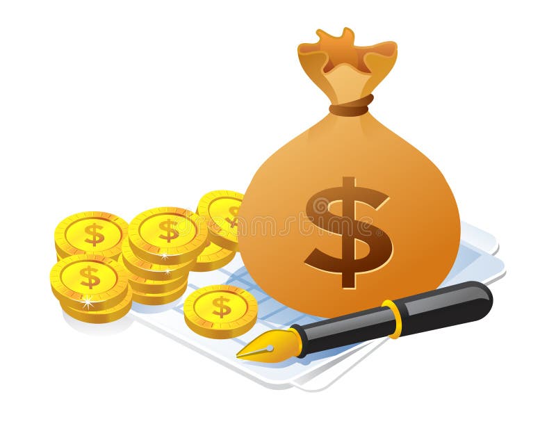 Money Pouch Illustration stock vector. Illustration of rich - 8028869