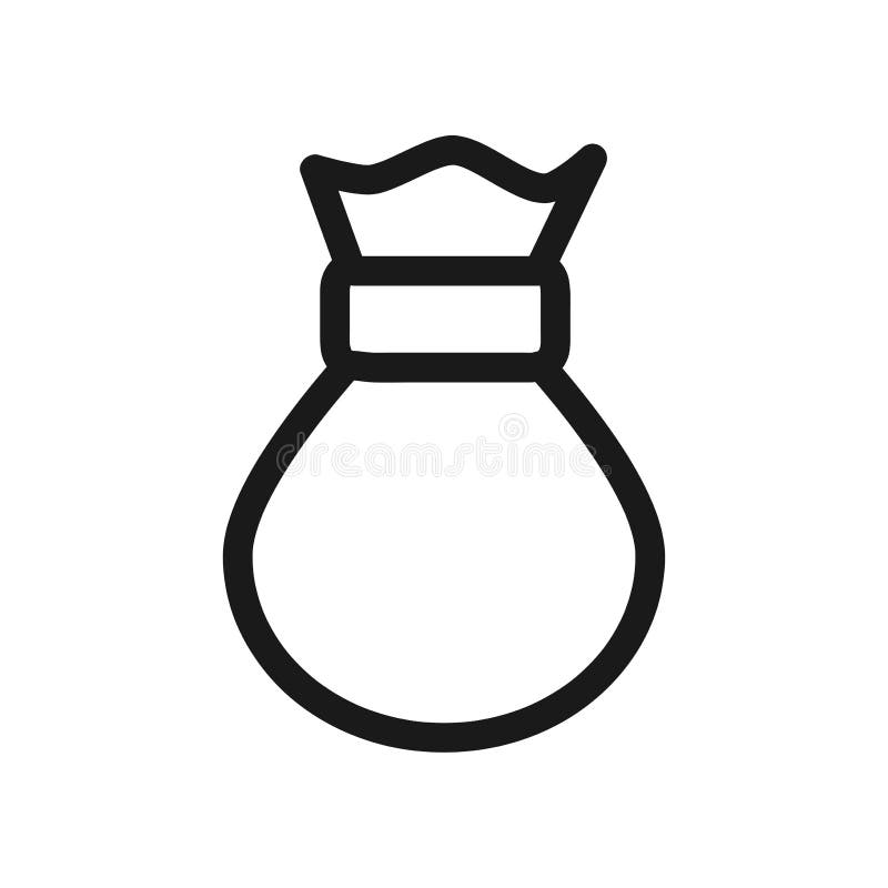 Money Pouch Line Icon. Pouch Isolated Simple Icon Stock Illustration ...