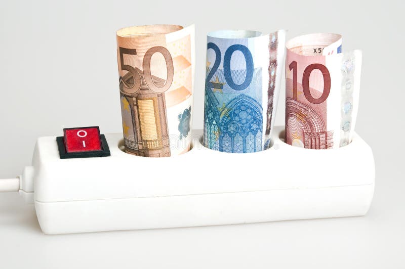 Money on power outlet stock image. Image of charge, electrical - 20112097