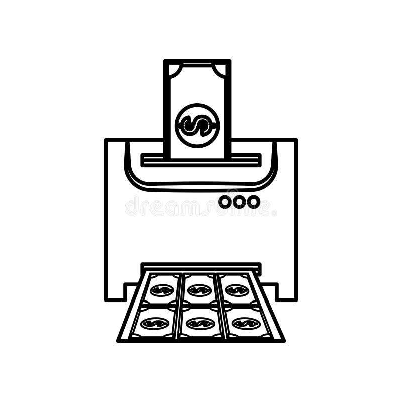 Money printing machine stock illustration. Illustration of business ...