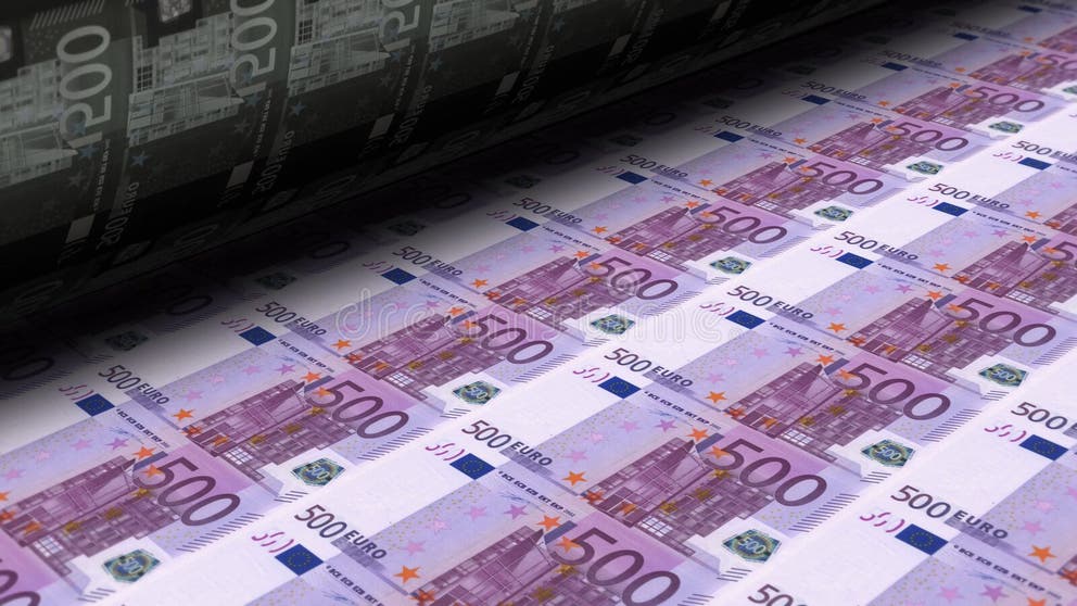 Money Printing Process Concept Illustration Stock Illustration ...