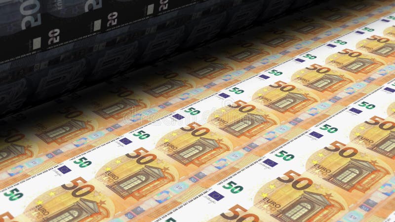 Money Printing Process Concept Illustration Stock Illustration ...