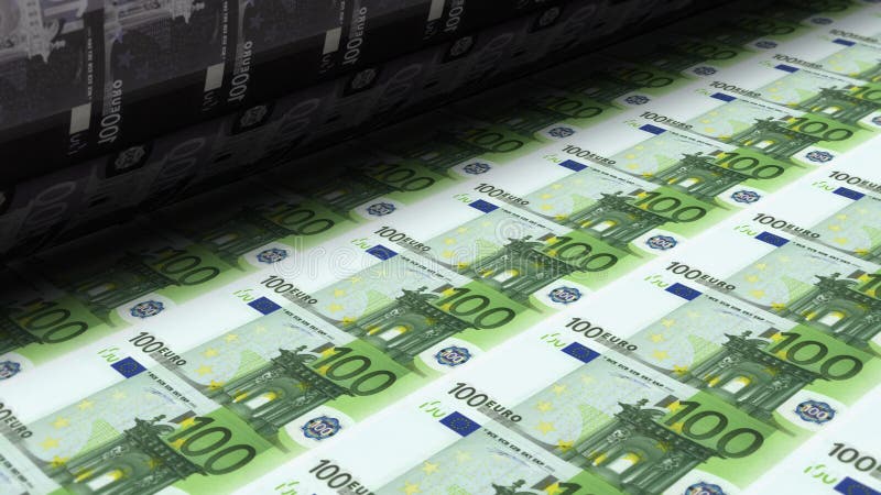 Money Printing Process Concept Illustration Stock Illustration ...