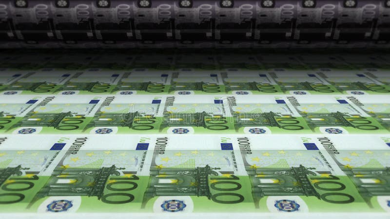 Money Printing Process Concept Illustration Stock Illustration ...