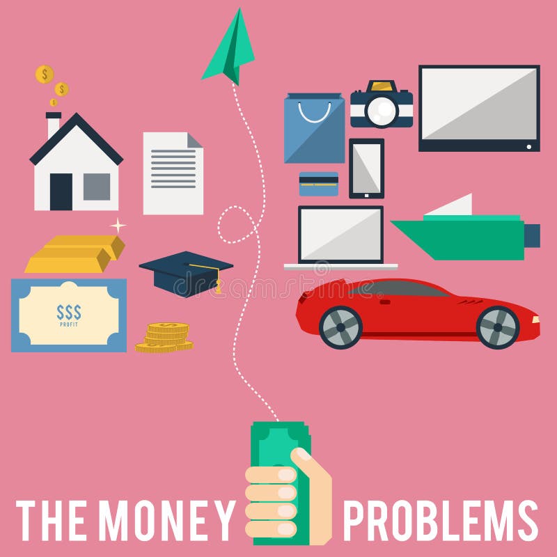 Money Problems stock illustration. Illustration of money - 18548850