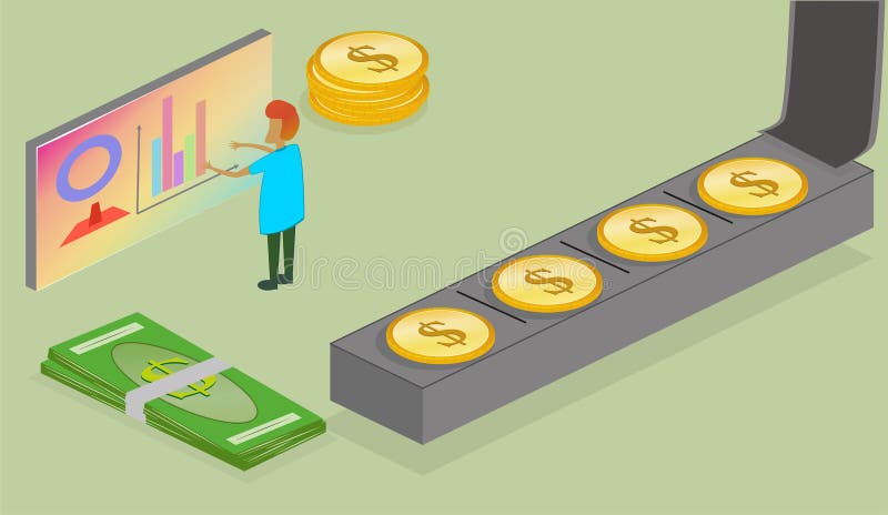 Money Production Workshop with an Analyst and a Bundle of Money and ...