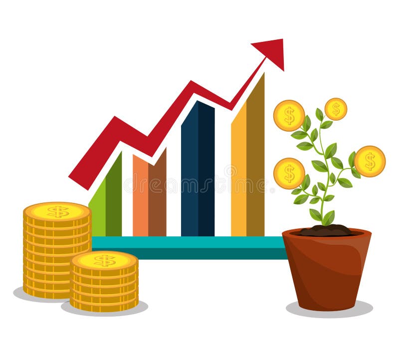 Money and profit growth stock illustration. Illustration of project ...