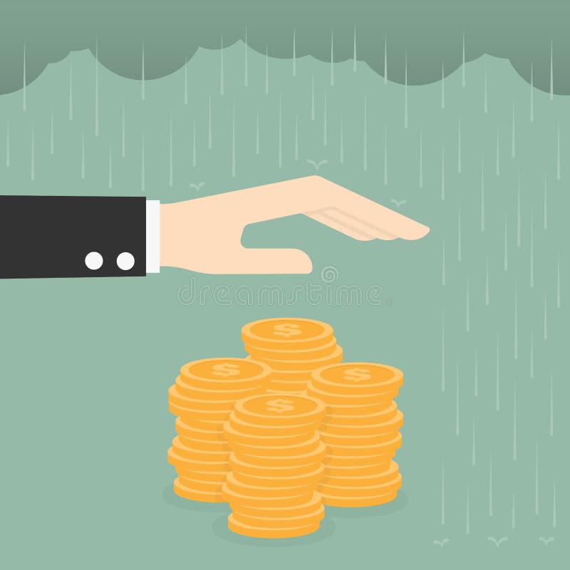 Money Protection. Cute Cartoon Doodle Illustration. Stock Vector ...