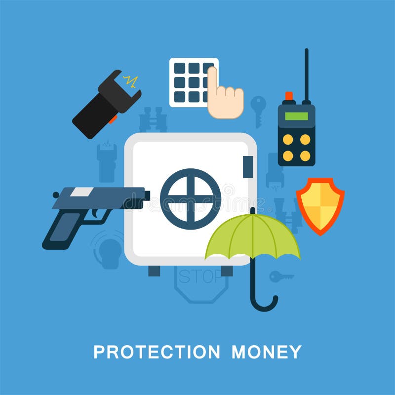 Money protection stock vector. Illustration of dollar - 71493205
