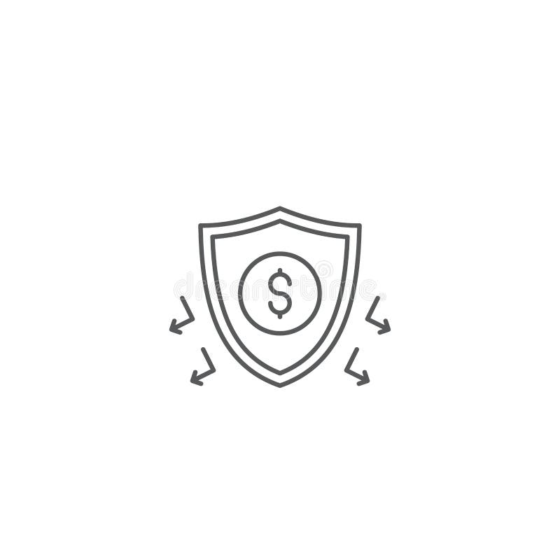 Money Protection Vector Icon Symbol Isolated on White Background Stock ...
