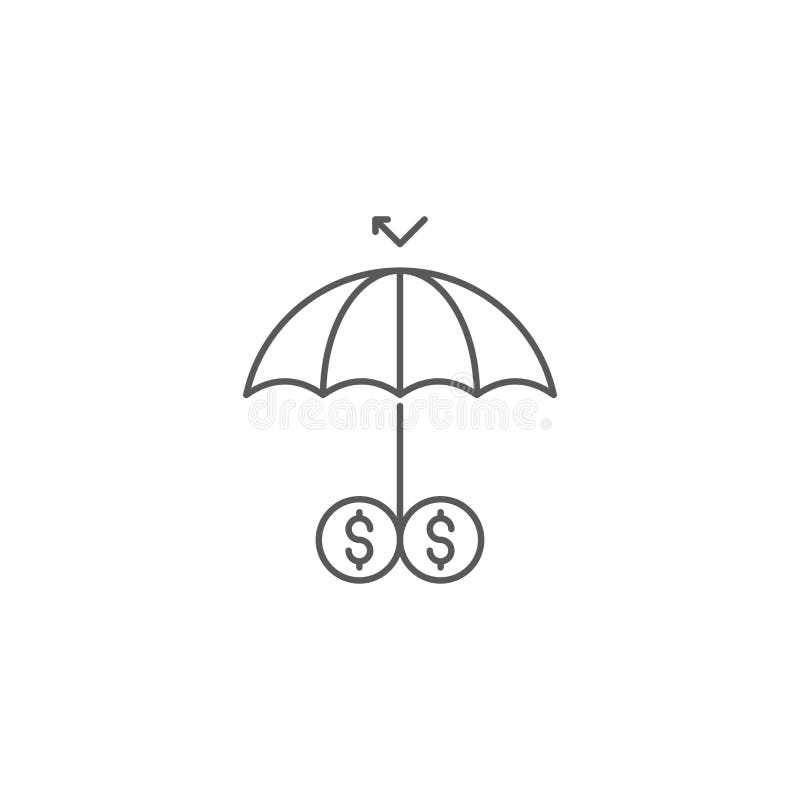 Money Protection Vector Icon Symbol Isolated on White Background Stock ...