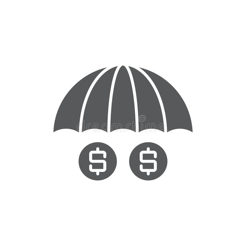 Money Protection Vector Icon Symbol Isolated on White Background Stock ...