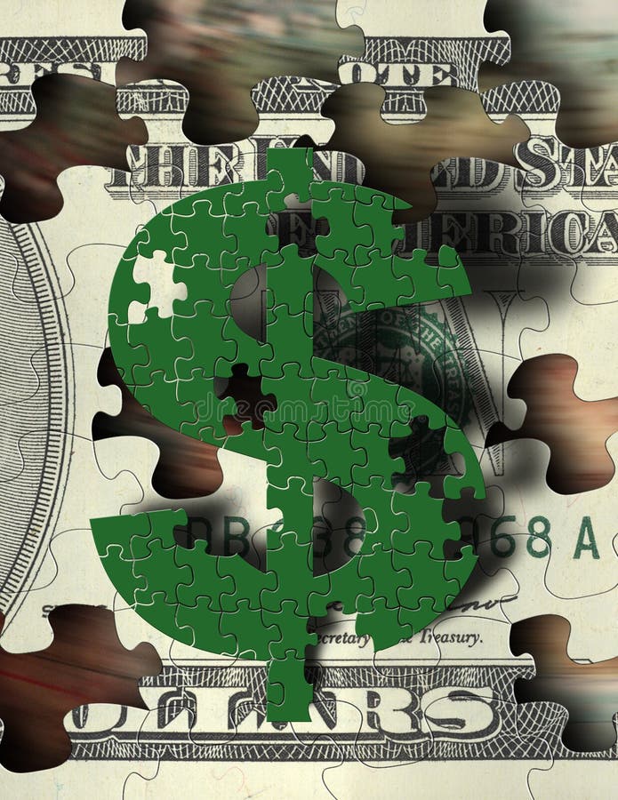 Money Puzzle stock illustration. Illustration of sign, finance - 400225