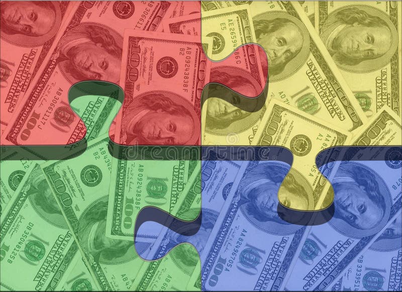 Money puzzle stock illustration. Illustration of clue, abstract - 708511