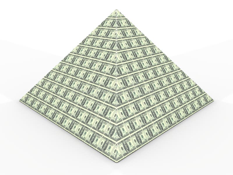 Money pyramid stock illustration. Illustration of close - 25236160