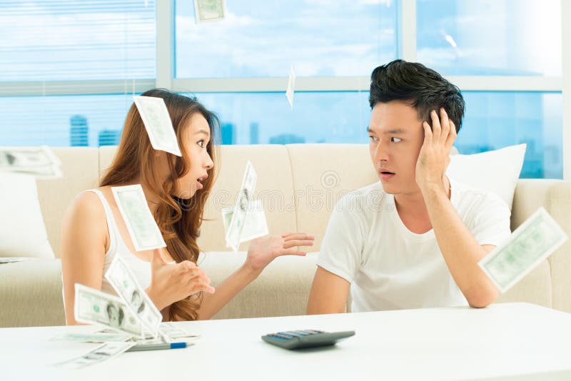 Money quarrel stock image. Image of depression, negativity - 32225599