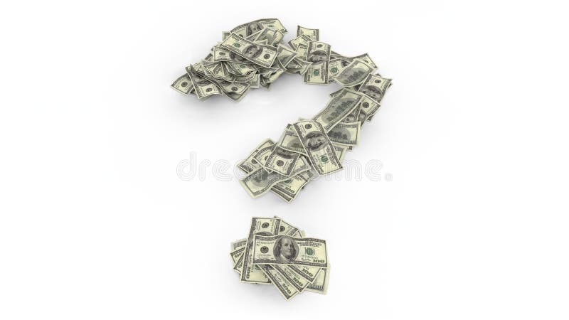 Money question stock illustration. Illustration of problem - 58591998