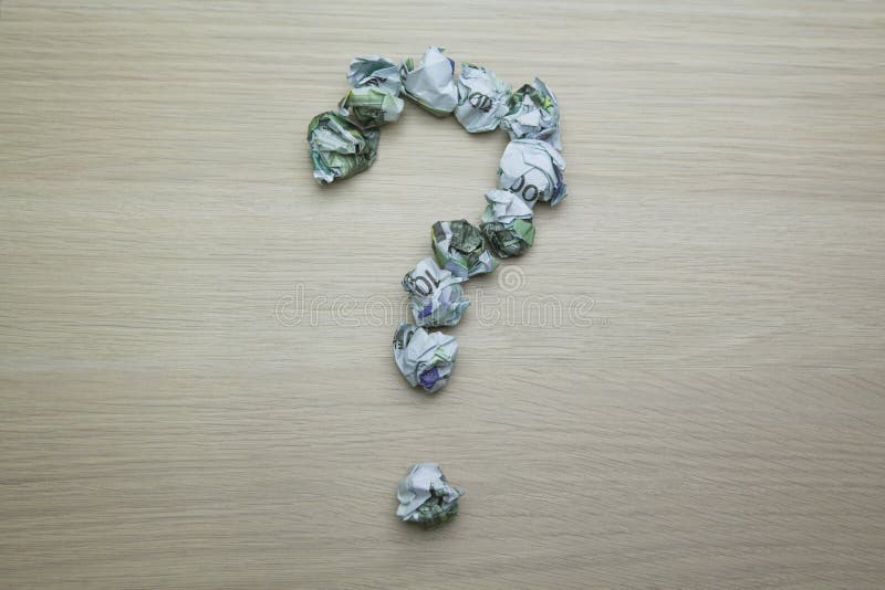 Money Question Mark Table Background Nobody Stock Image - Image of ...