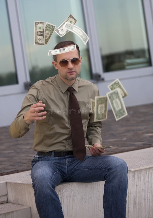 Money rain stock photo. Image of cash, budget, fifties - 10524274