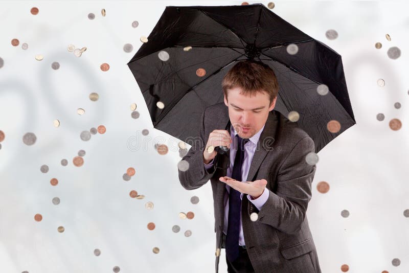 Money rain stock image. Image of winner, success, fortune - 23601645