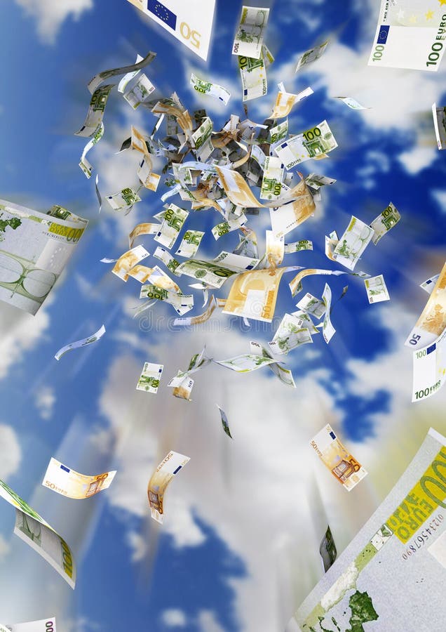 Money rain stock illustration. Illustration of share - 32398573