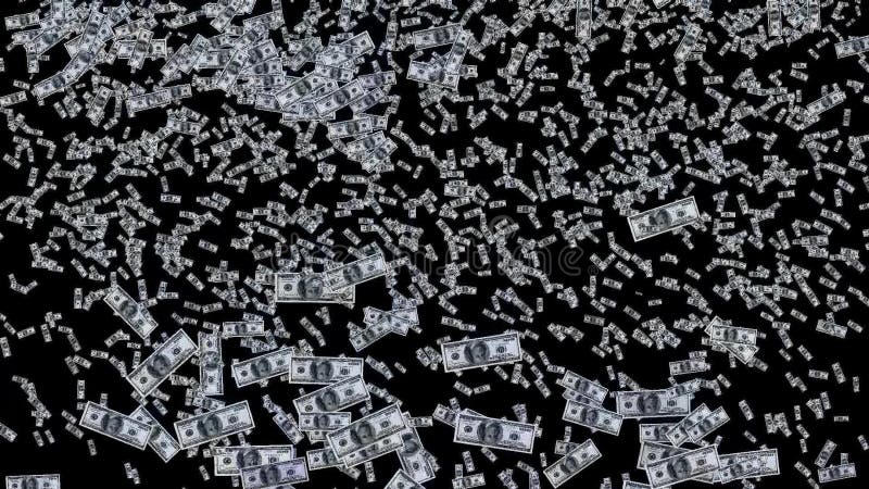 Rain 100 dollar bills stock video. Video of business - 195520071