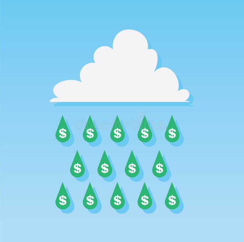 Money Rain Drops stock vector. Illustration of bank, bleeding - 32776979