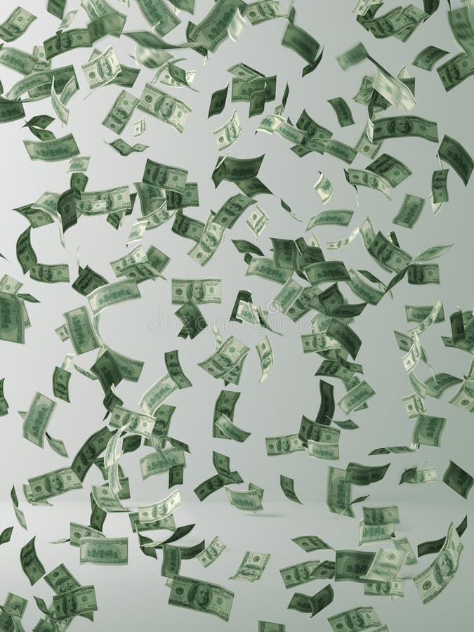 Money rain. Flying Money stock illustration. Illustration of economic ...
