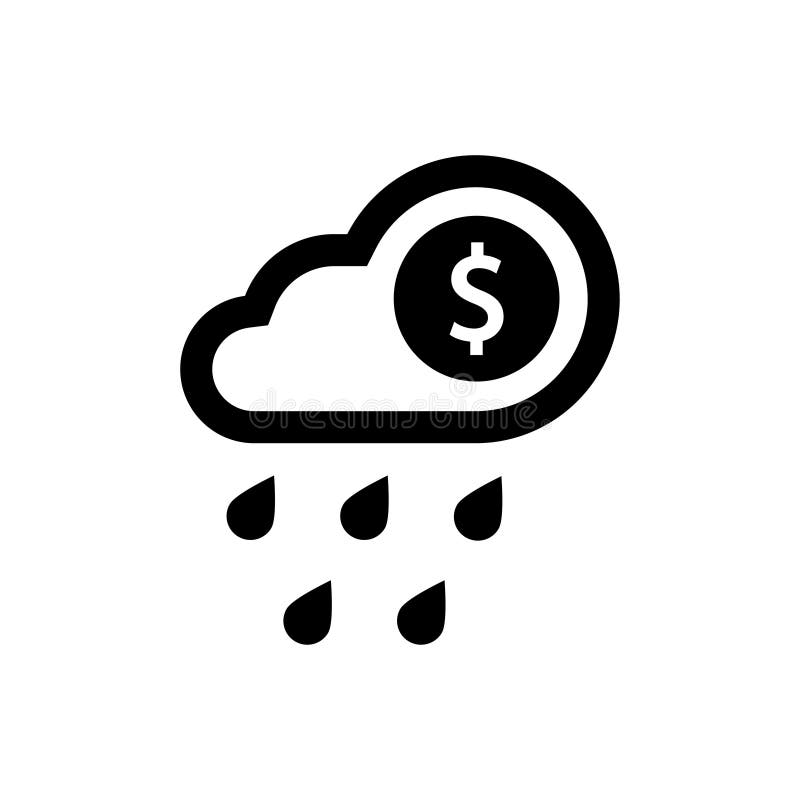 Money Rain Icon stock vector. Illustration of funding - 192458599