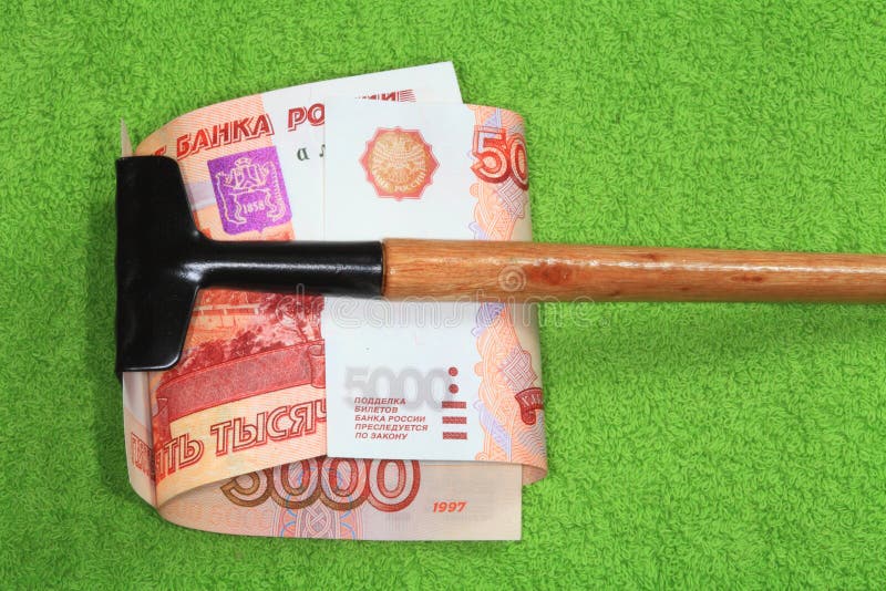 The money from the rake. stock photo. Image of crisis - 28291940