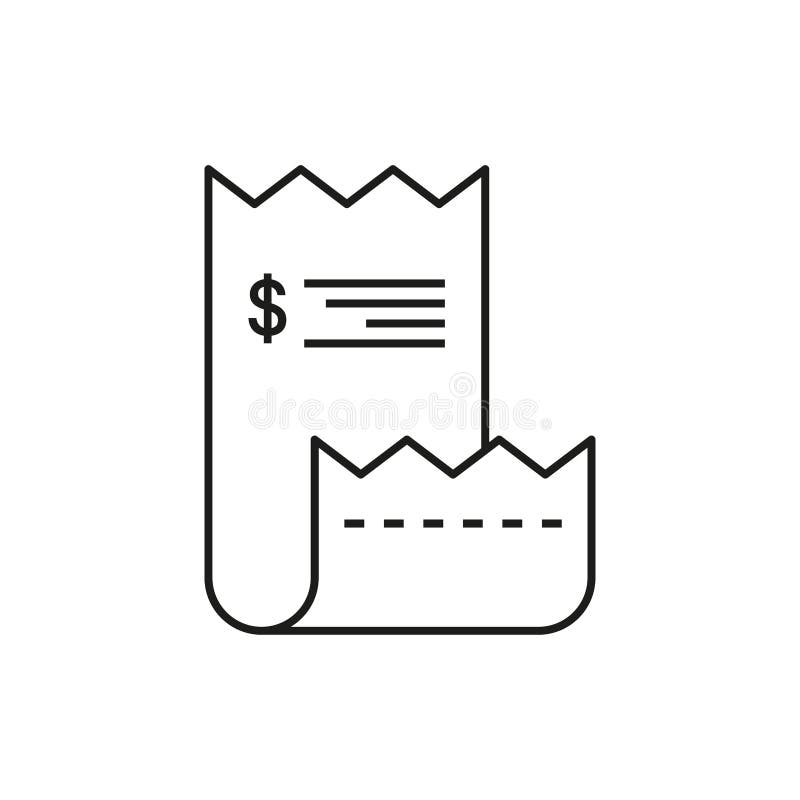 Money Receipt Icon. Simple Vector Illustration Stock Vector ...