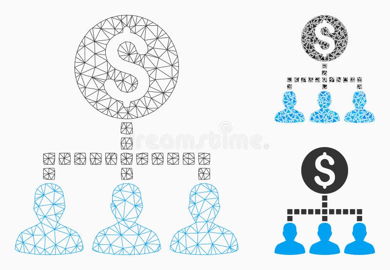 Money Recipients Vector Mesh 2D Model and Triangle Mosaic Icon Stock ...
