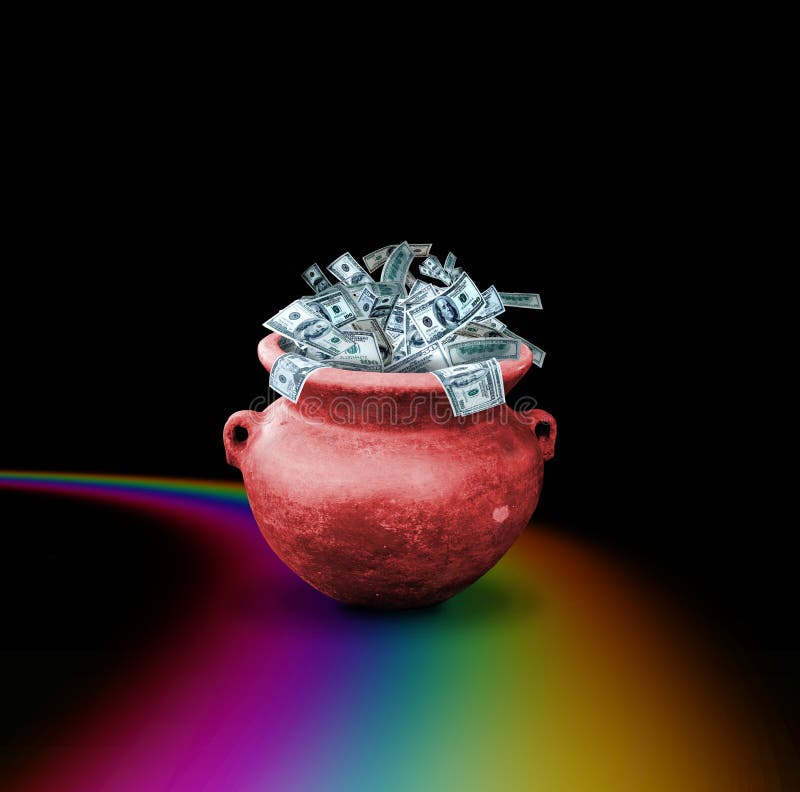 Cash pot rainbow stock photo. Image of cash, irish, decisions - 4544396