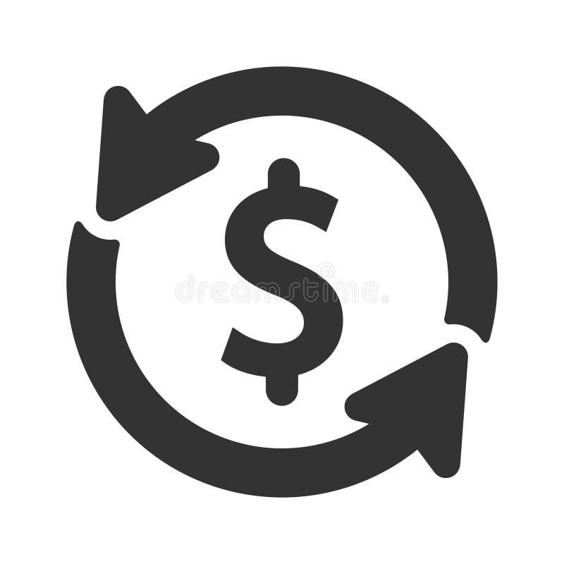 Money refund icon stock vector. Illustration of back - 198403467