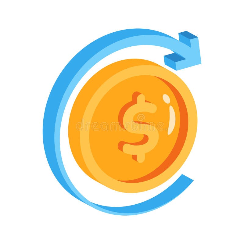 Money with Return Arrow, 3d Style Icon Stock Vector - Illustration of ...
