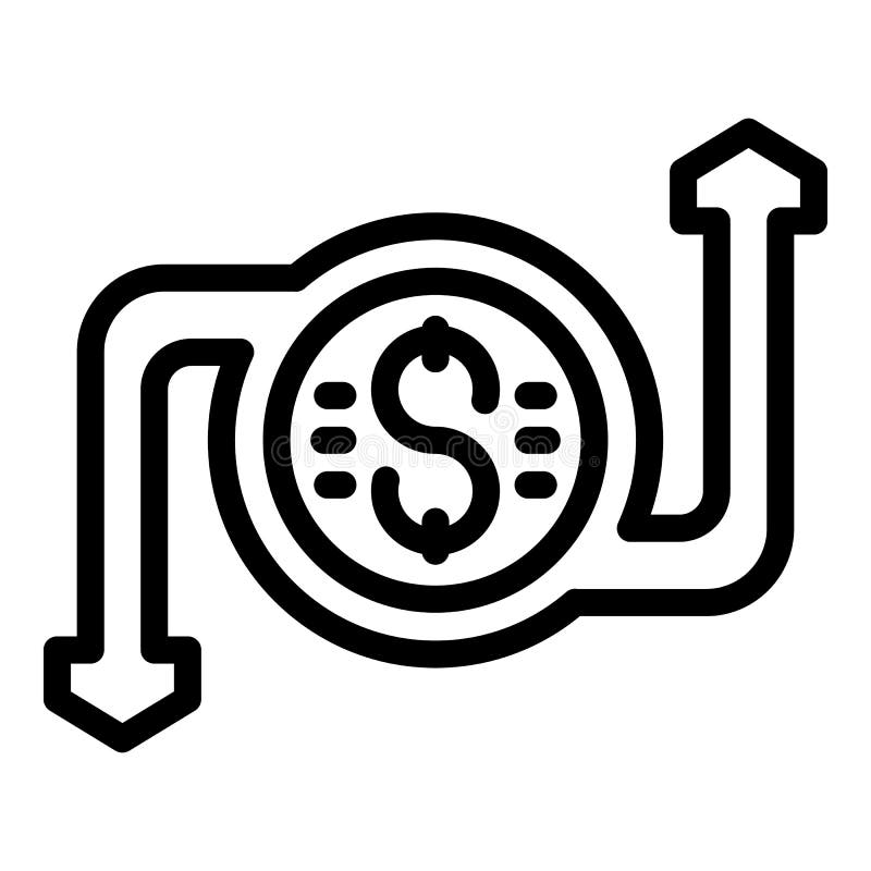 Money Return Icon Outline Vector. Cash Back Stock Vector - Illustration ...