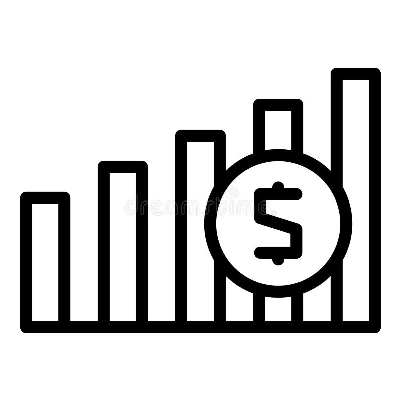 Money Rise Graph Icon Outline Vector. Work Free Stock Vector ...