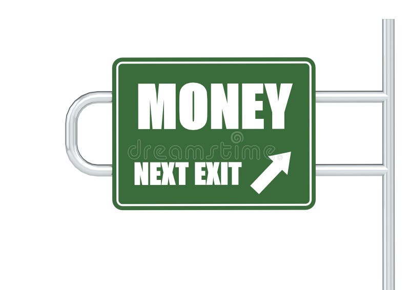 Financial Freedom Street Sign Stock Illustration - Illustration of rich ...