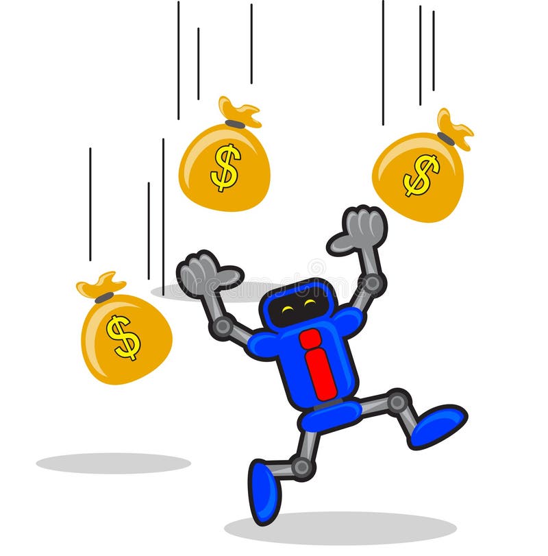 Money robot stock vector. Illustration of cost, businessman - 22780421