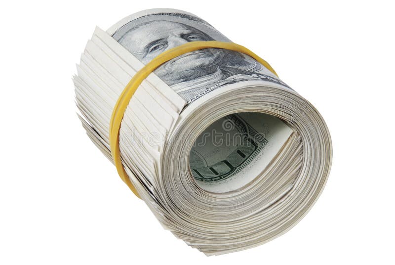 Money roll stock image. Image of green, roll, macro, wealth - 17489435