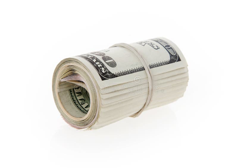 Money roll stock photo. Image of rolled, isolated, objects - 26944660
