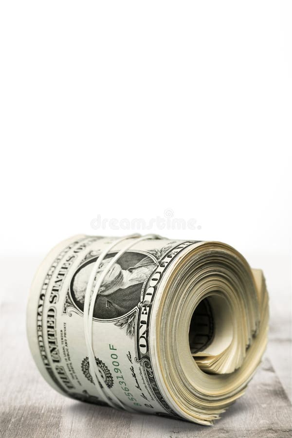 Money Roll stock image. Image of rubber, macro, paying - 62043655