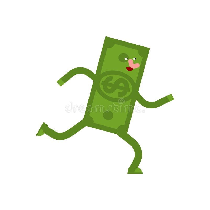Money is Running. Money Movement Concept Stock Vector - Illustration of ...