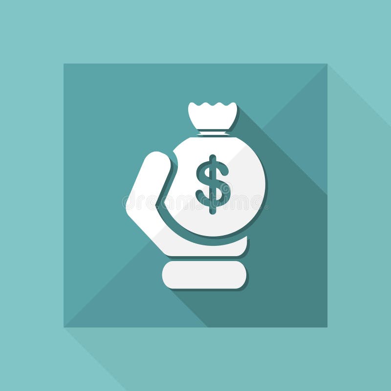 Money sac icon stock vector. Illustration of banking - 119144232