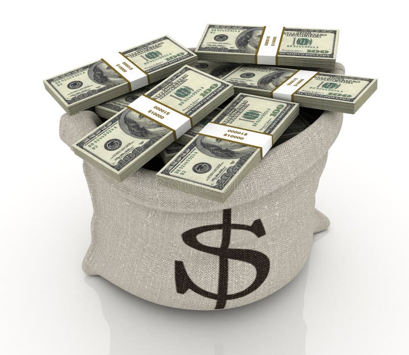 Money Sack stock illustration. Illustration of currency - 59891113