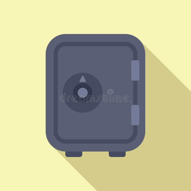 Money Safe Box Icon Flat Vector. Finance Credit Stock Illustration - Illustration of pawnshop ...
