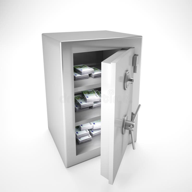 Money in safe stock illustration. Illustration of money - 31448145