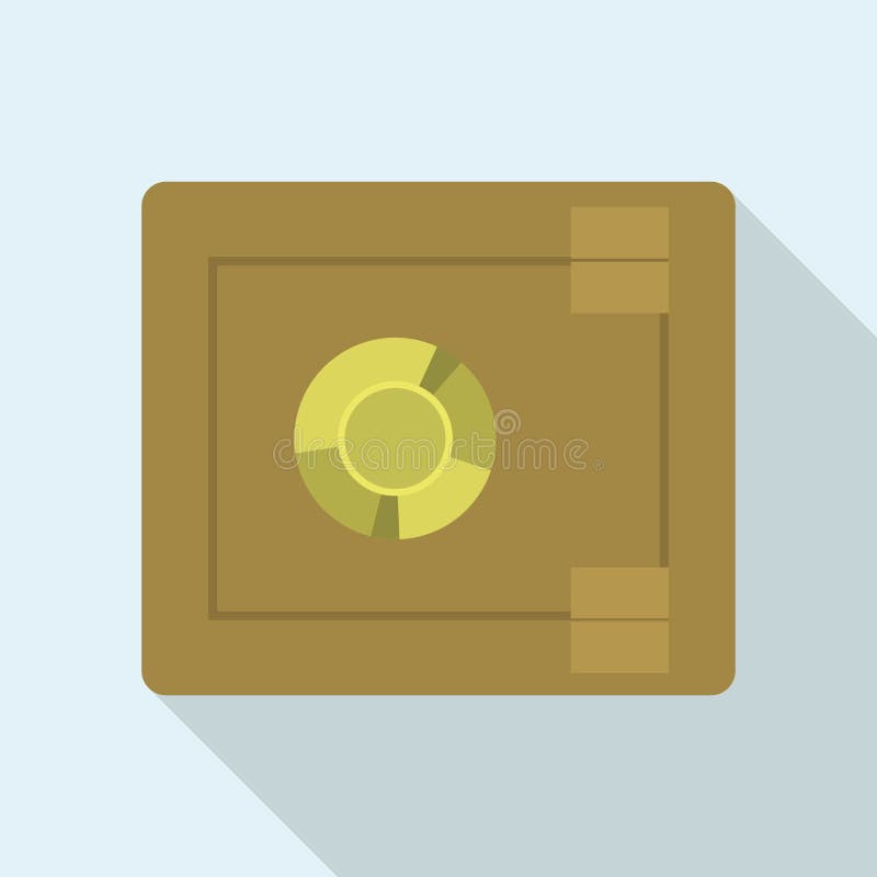 Money Safe Icon, Flat Style Stock Vector - Illustration of currency ...
