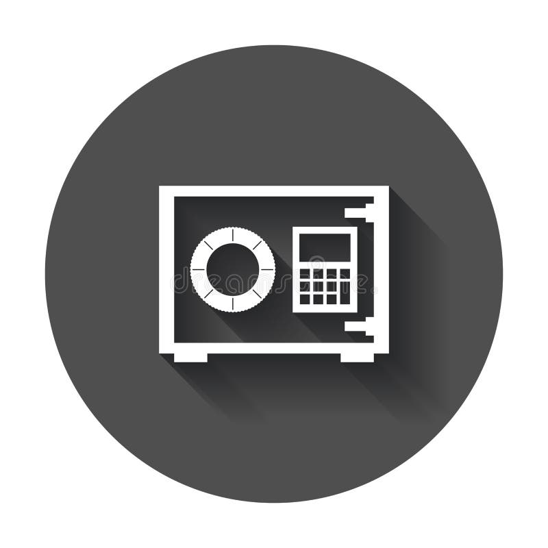 Money safe icon. stock vector. Illustration of button - 92888518